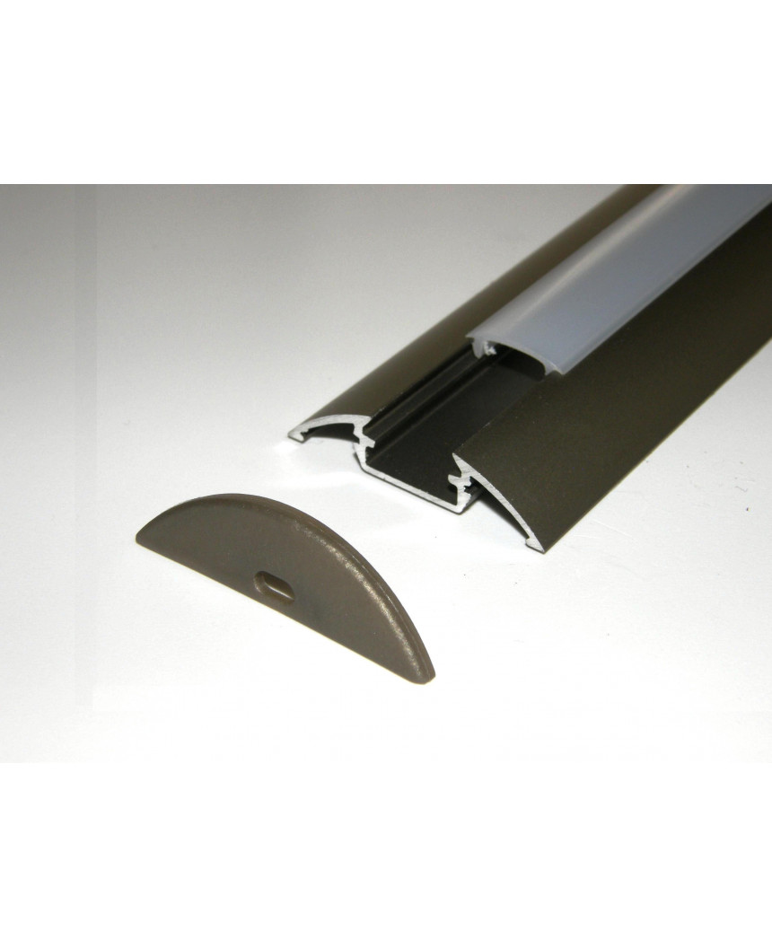 Sample of P4 LED profile surface extrusion, anodized aluminium, inox ...