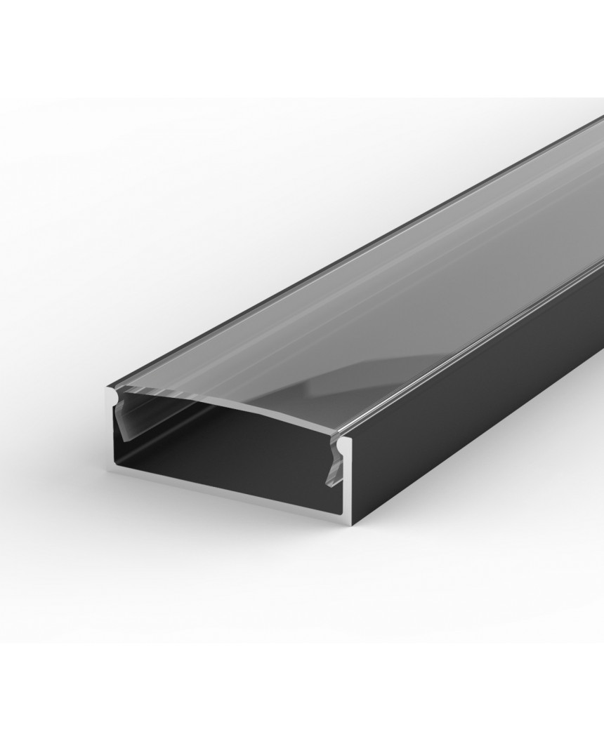 Sample of EW2 black painted LED Aluminium U-profile with diffuser - EW2 ...