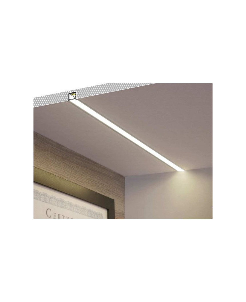 LED profile SMART-IN10 AC2/Z white painted - T1 LED Profile - Marc LED Ltd