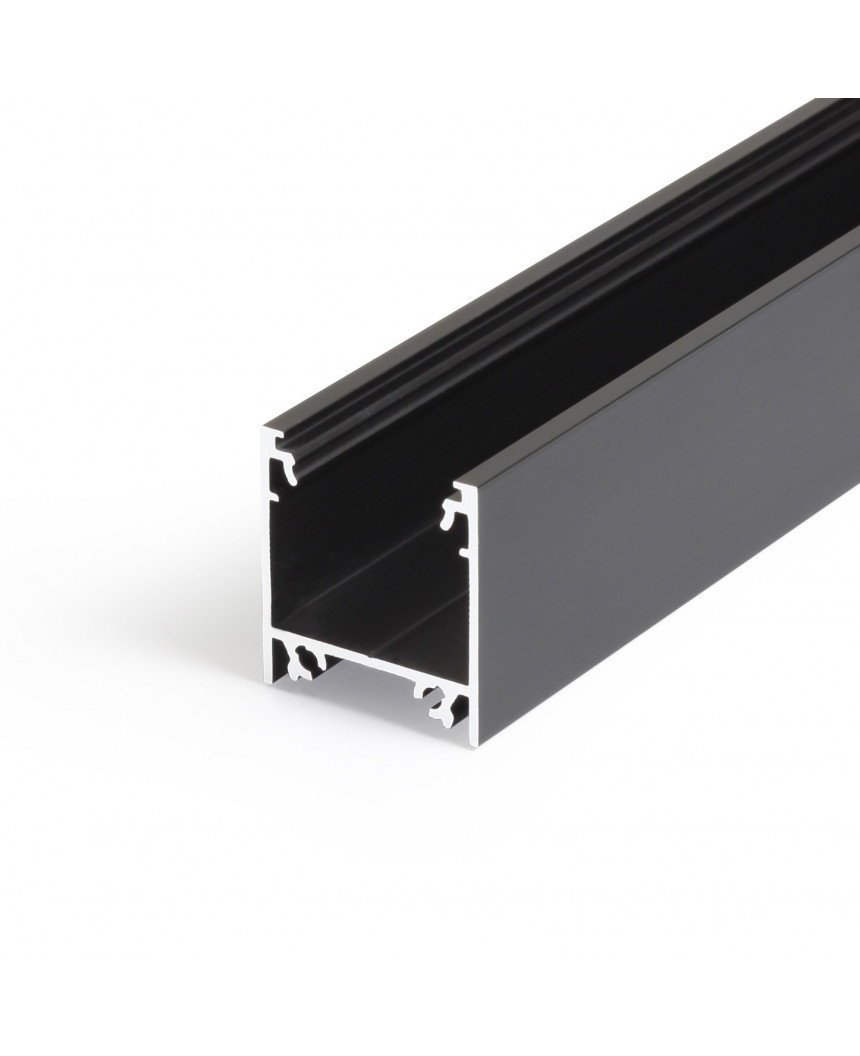 LED profile LINEA20 EE7F/TY black anod. - TL2 LED Profiles - Marc LED Ltd