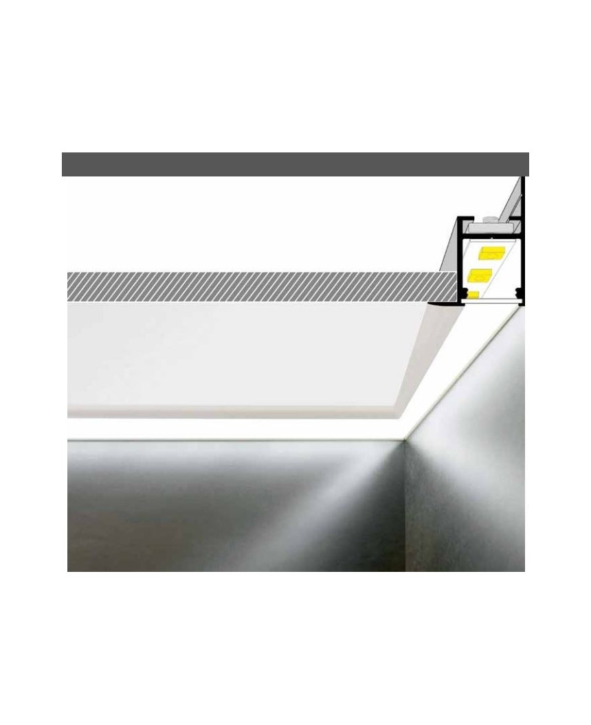 LED profile FRAME14 BC/Q white painted - C1 LED Profile - Marc LED Ltd