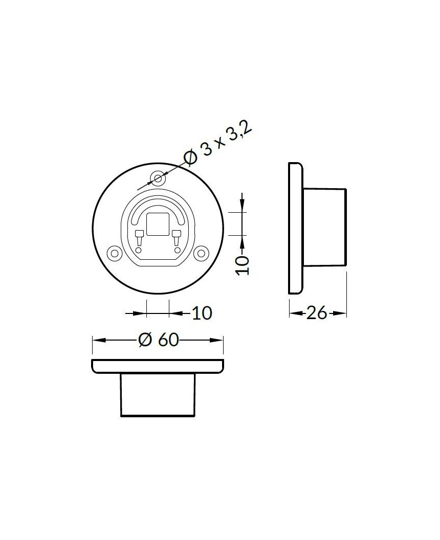 2m W1 Oval Wardrobe Clothes Hanging Rail LED Aluminium Silver Anodised ...