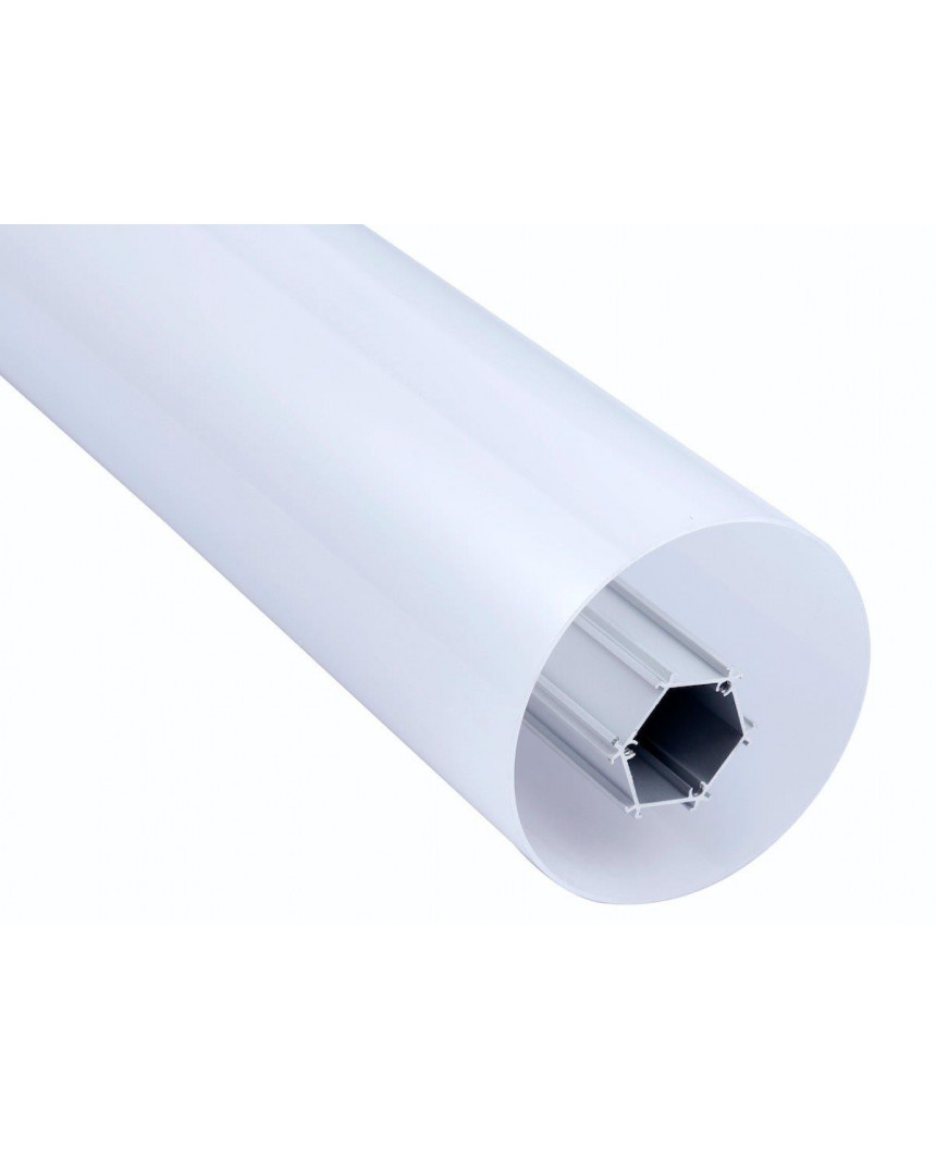 R1 LED profile, 360 degree Beam Angle Tube 76mm, 1m / 1000mm, vertical ...