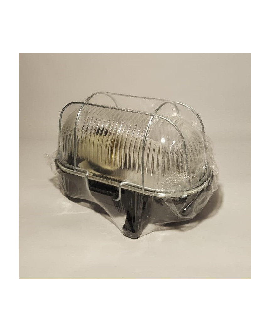 OVAL 100, ES / E27, Bulkhead Light Lamp, IP54, black bakelite, steel ...