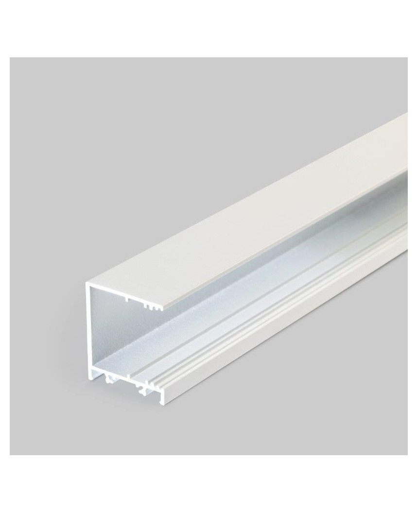 2m TCW2 LED profile (painted, white), Wall / Ceiling, set with cover ...