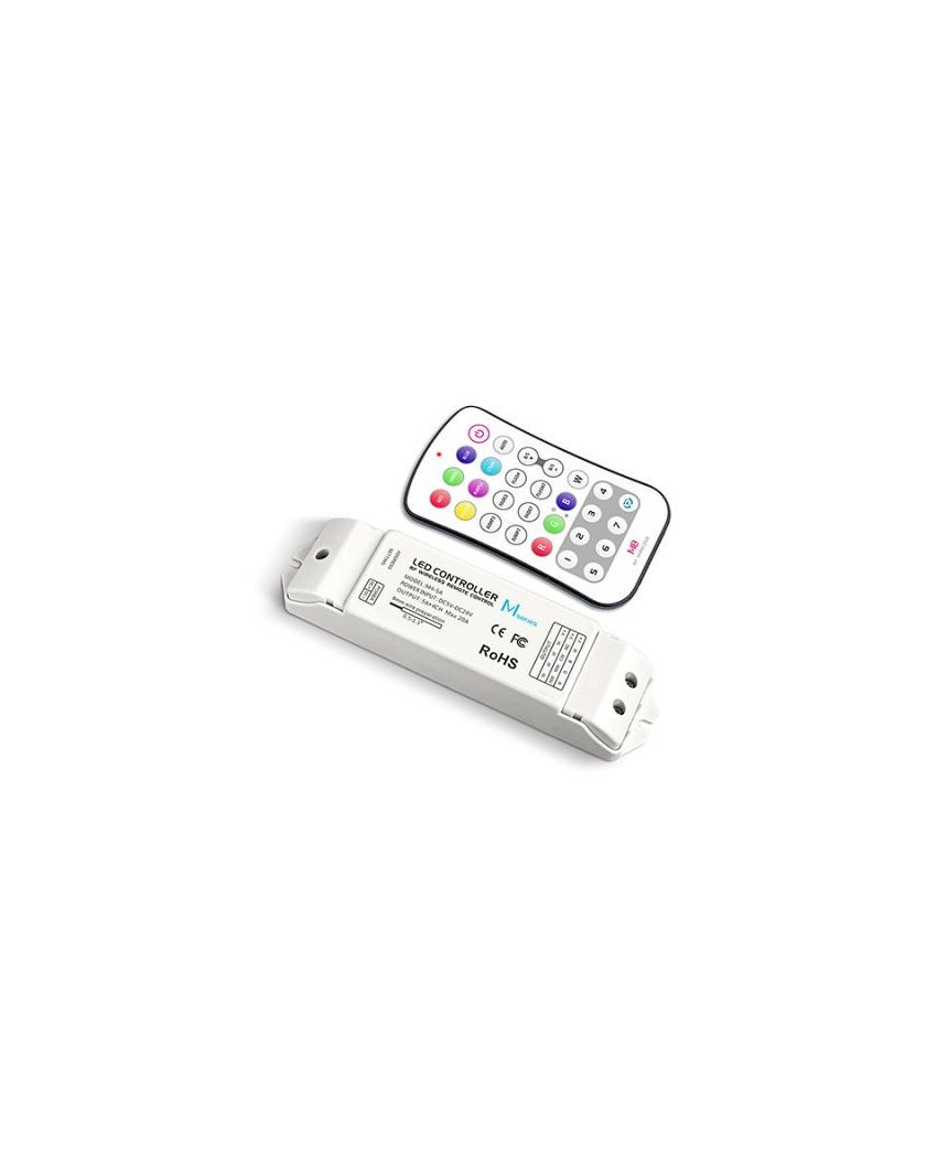 M8+M4-5A Single zone RGBW LED strips Controller With RF Receiver Ltech ...