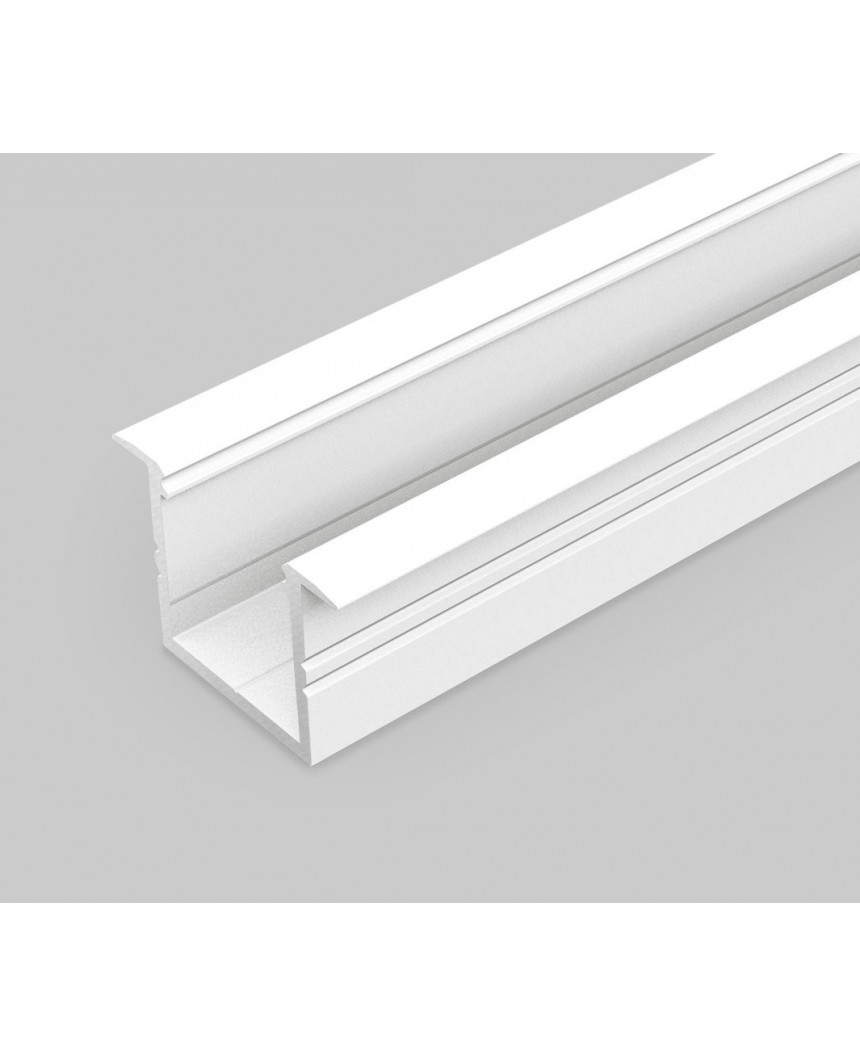 2m LED profile TH1 (painted, white), set with cover - TH1 LED Profile ...