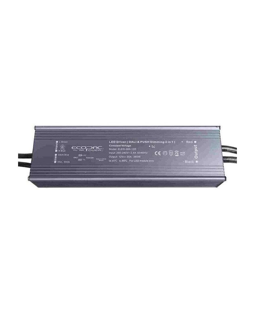 24Vdc 300W DALI dimmable LED driver, active PFC, ELED-300-24D ...