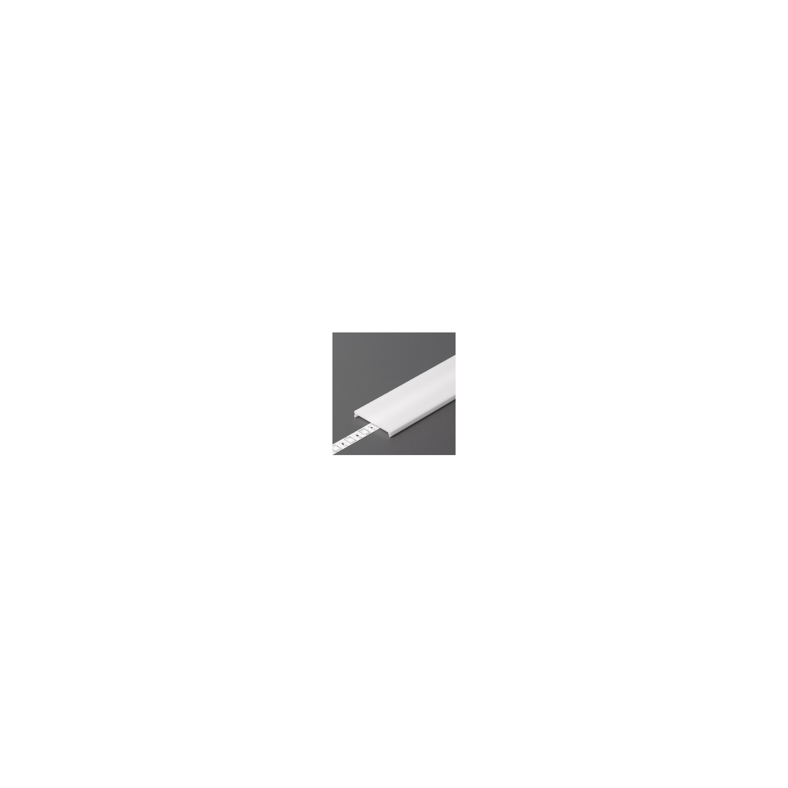 2m Alu-Ceiling Plaster-in LED profile C3 (raw ALU) with cover - C3 ...