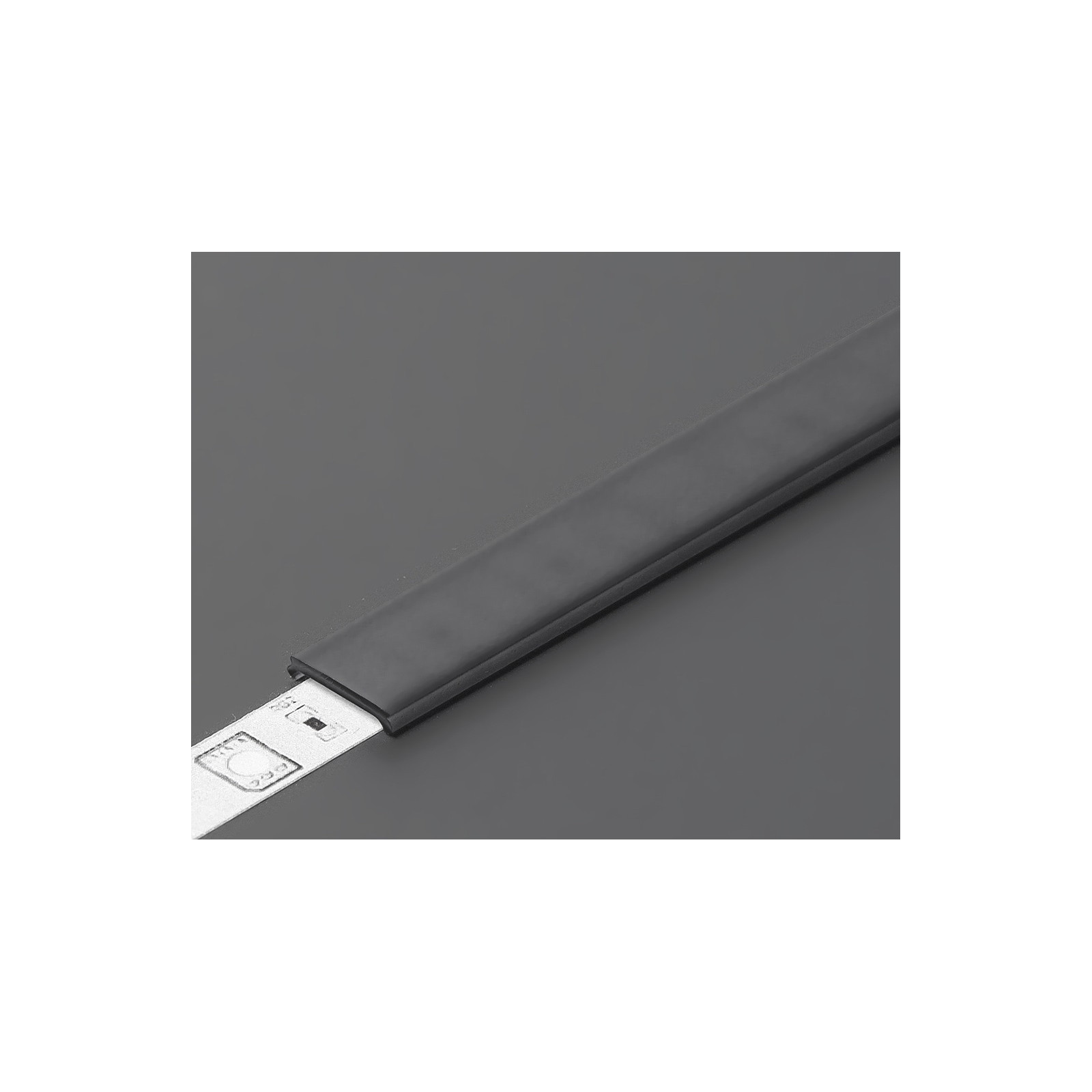 1m LED profile T2 (painted, white) set with cover 12mm x 12mm - T2 LED ...