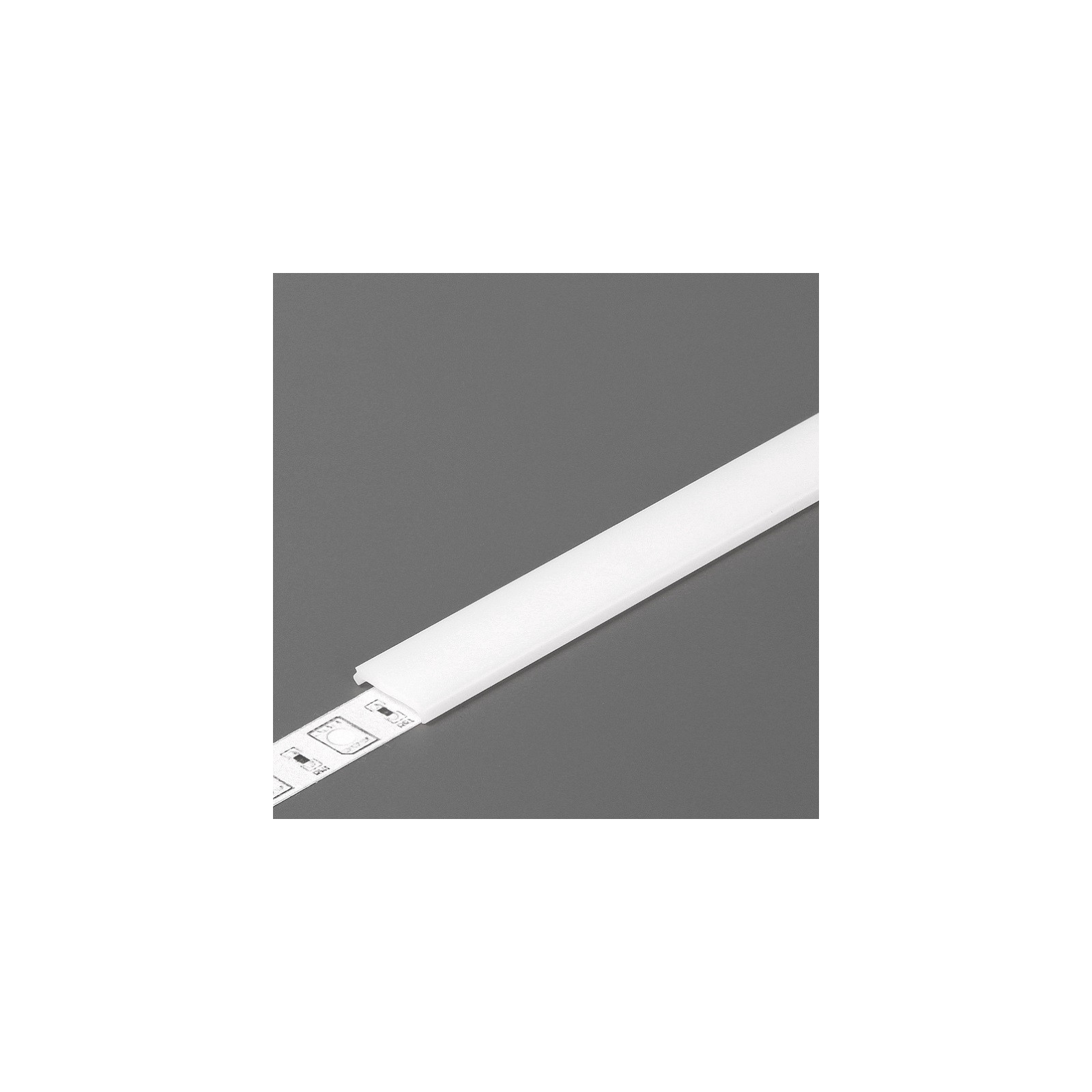 2m Plaster-in LED profile DWT1 for ceiling and drywall, opal diffuser ...