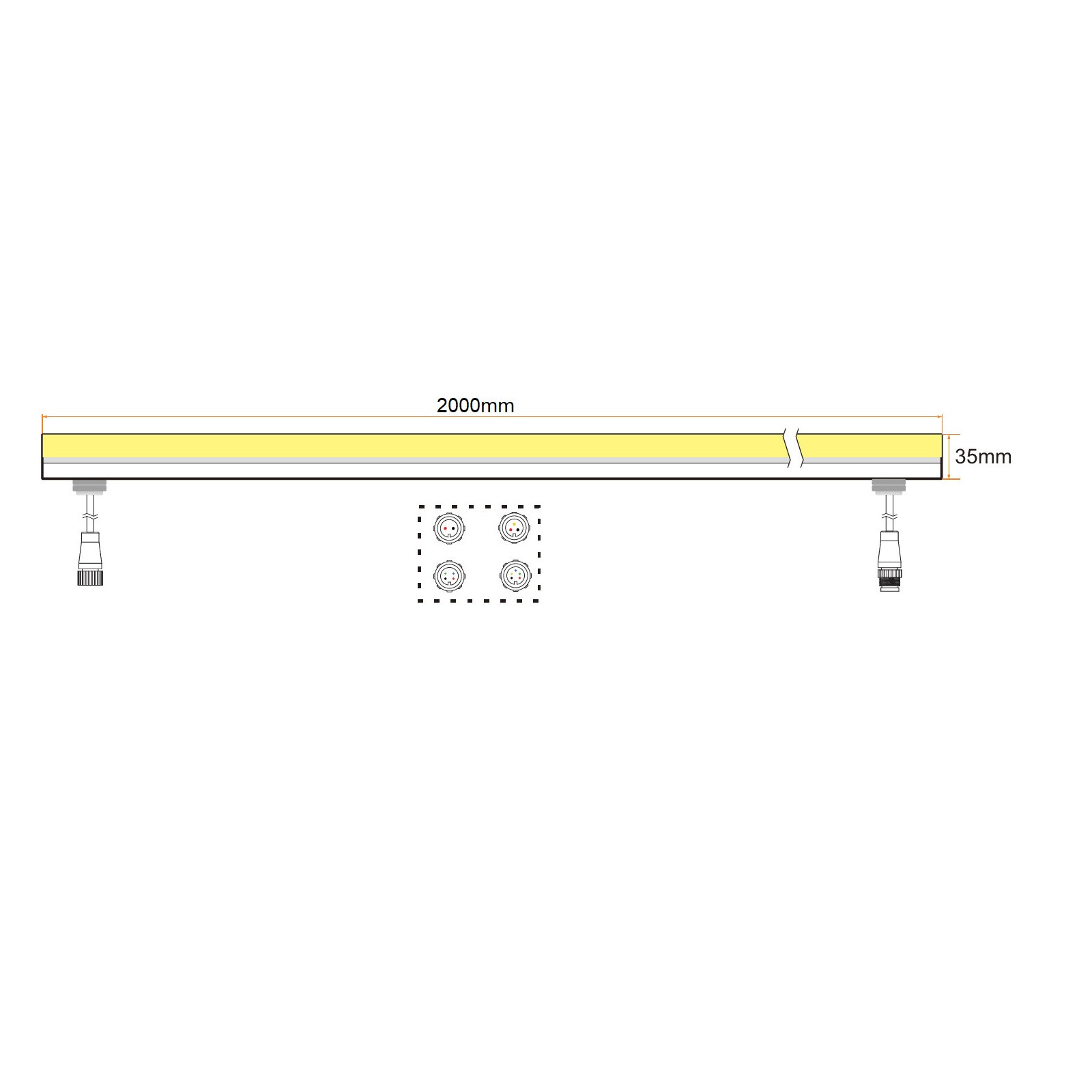 15W, 1.5m IP67 LED Inground Linear Light - Inground Linear LED Lights ...