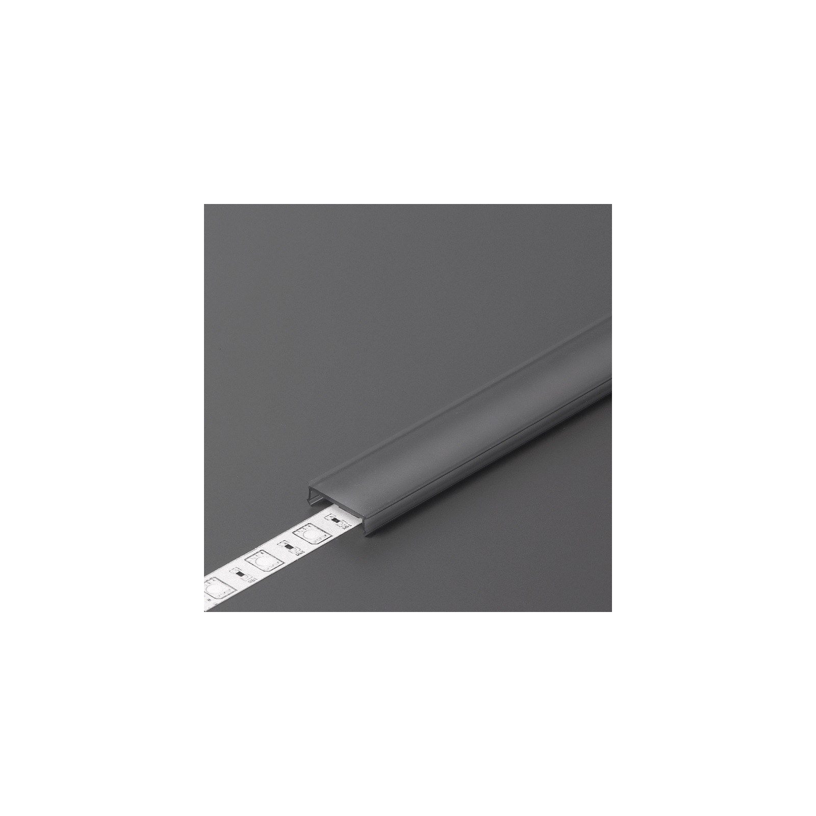1m LED profile TH1 (anodized, silver), set with cover - TH1 LED Profile ...