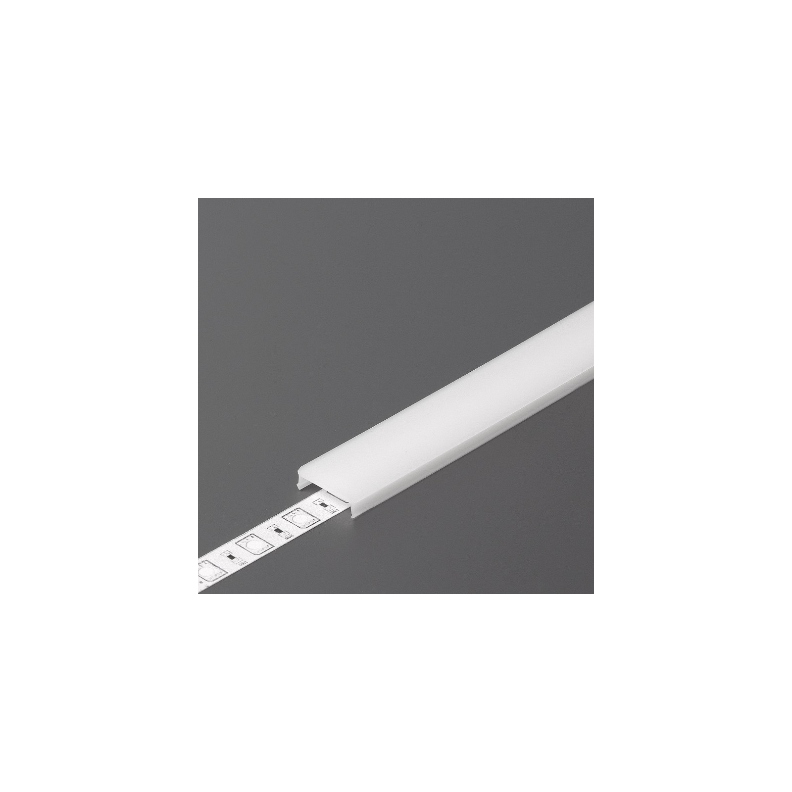 1m LED profile TH1 (painted, white), set with cover - TH1 LED Profile ...