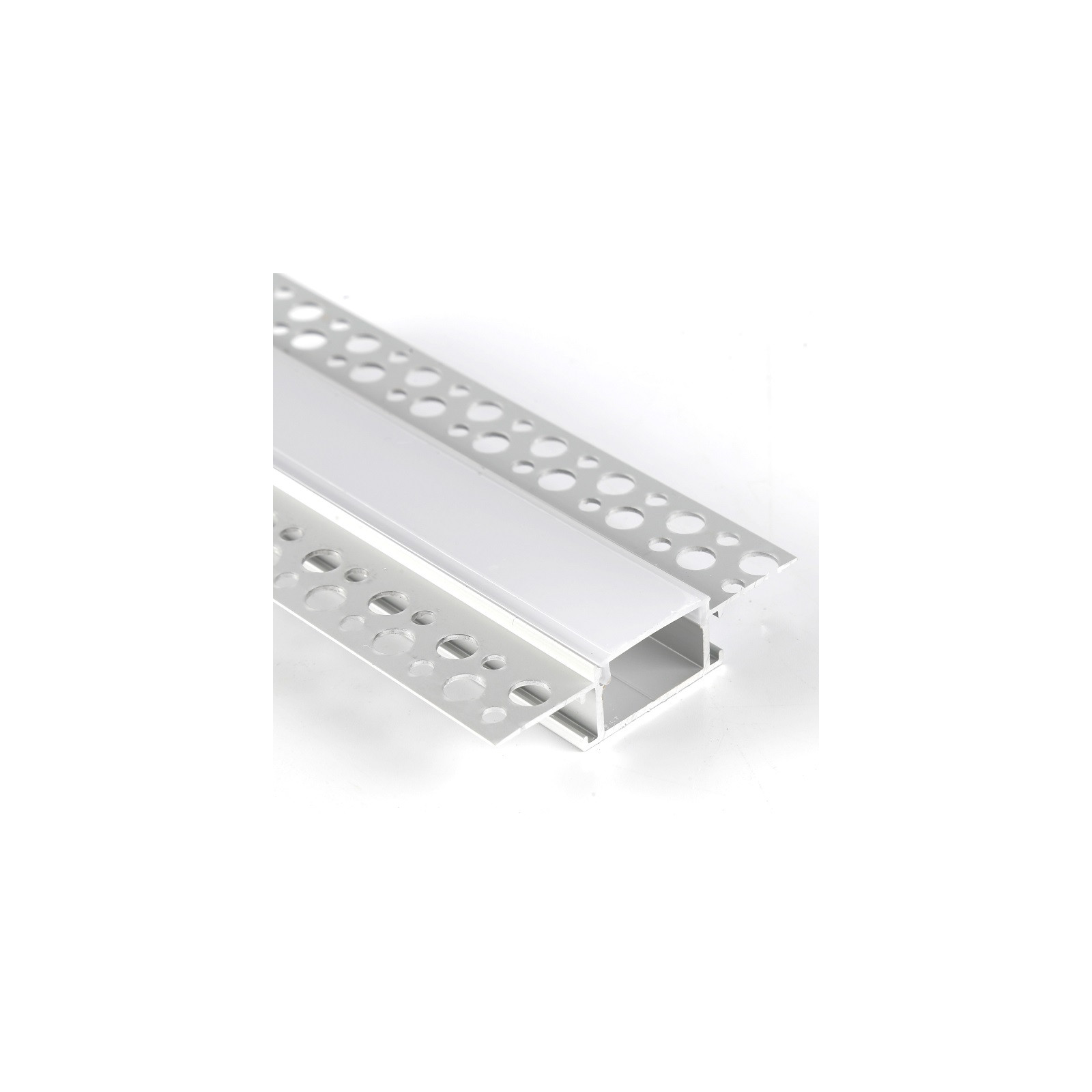 3m Plaster-in LED profile CAL20 for ceiling and drywall, set with opal ...