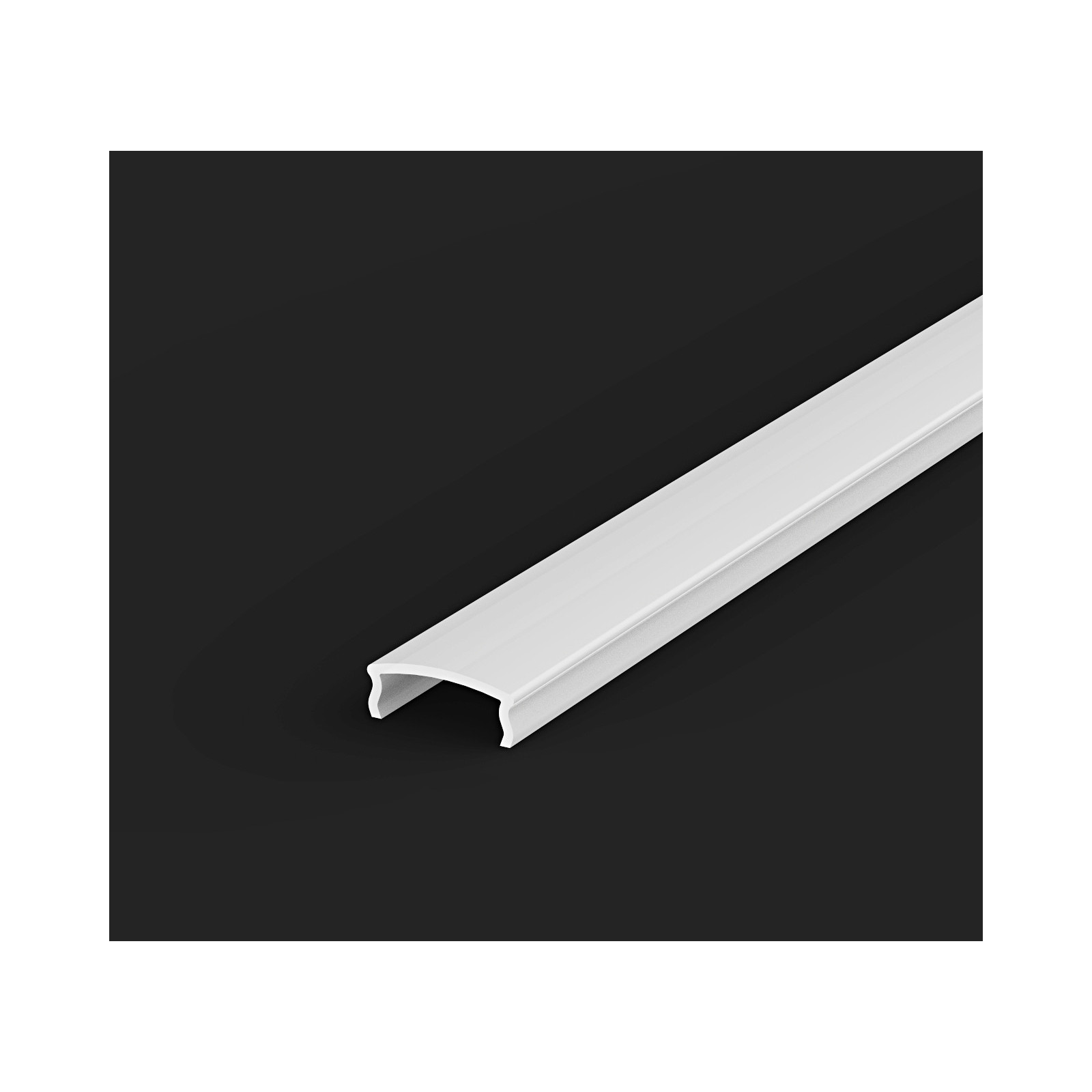 1m Plaster-in LED profile CAL13 for ceiling and drywall, set with cover ...