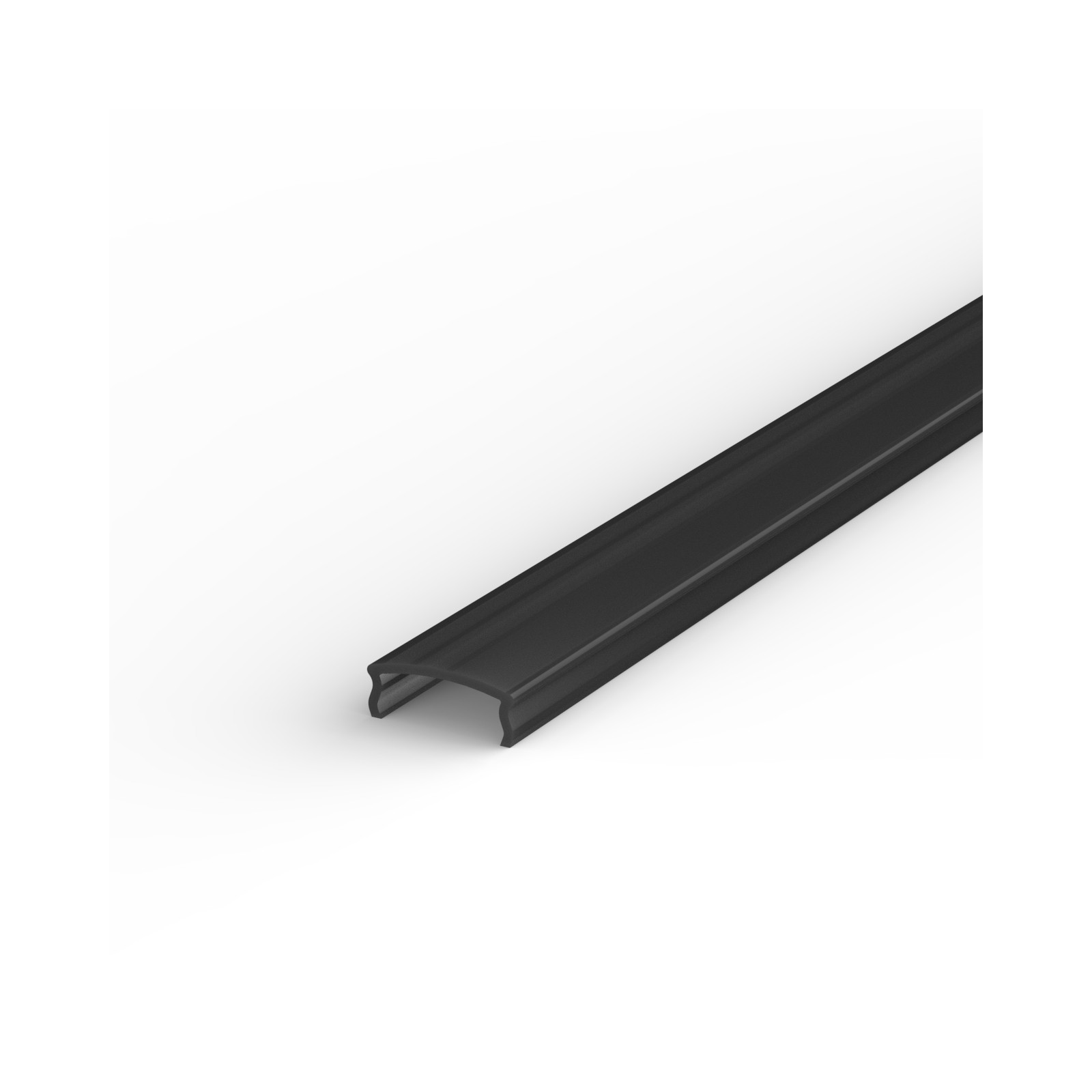 1m black painted EH1 recessed LED aluminium extrusion with diffuser ...
