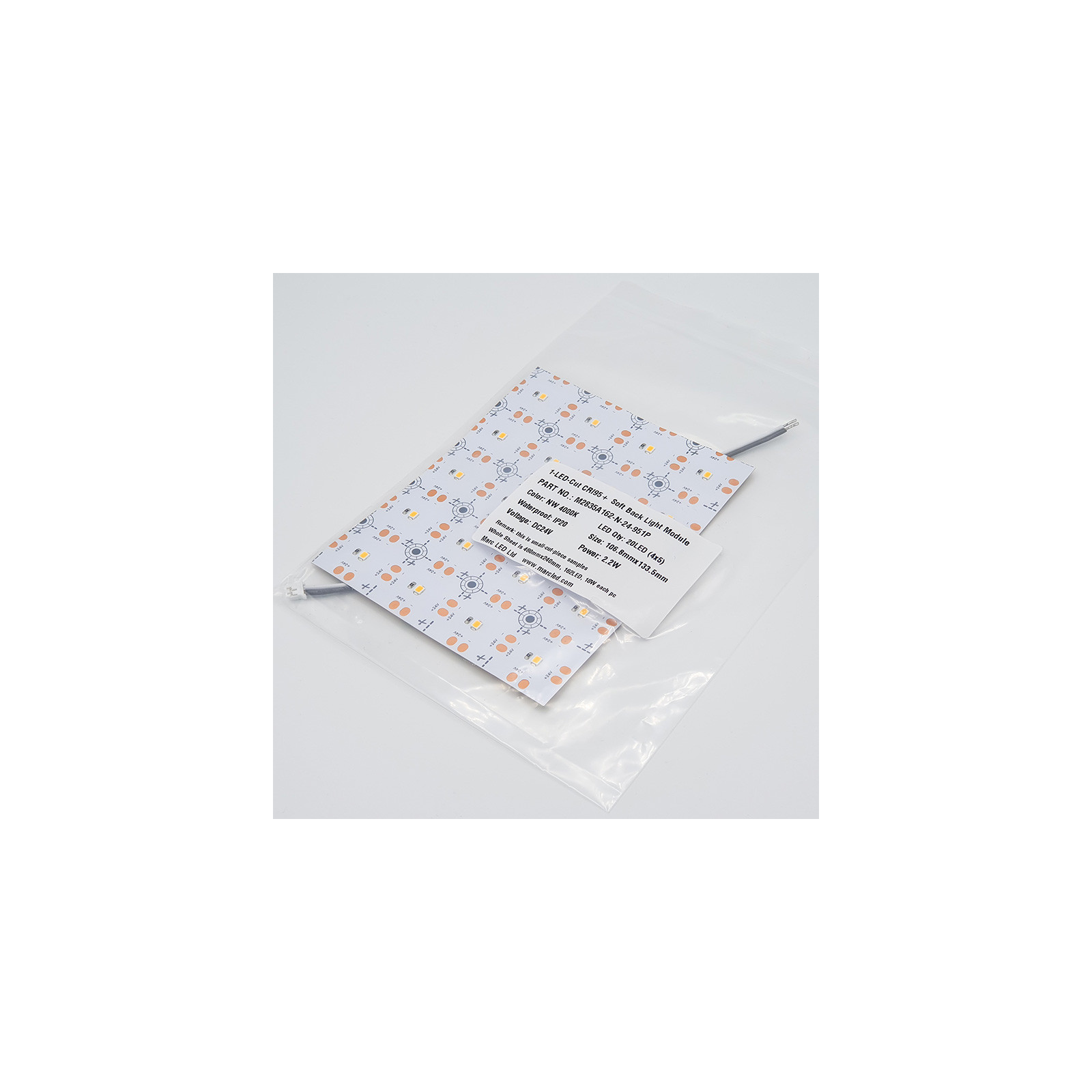 Sample of 24Vdc 36W /18W 4000K 1-LED-Cut Flexible Back Light Module ...