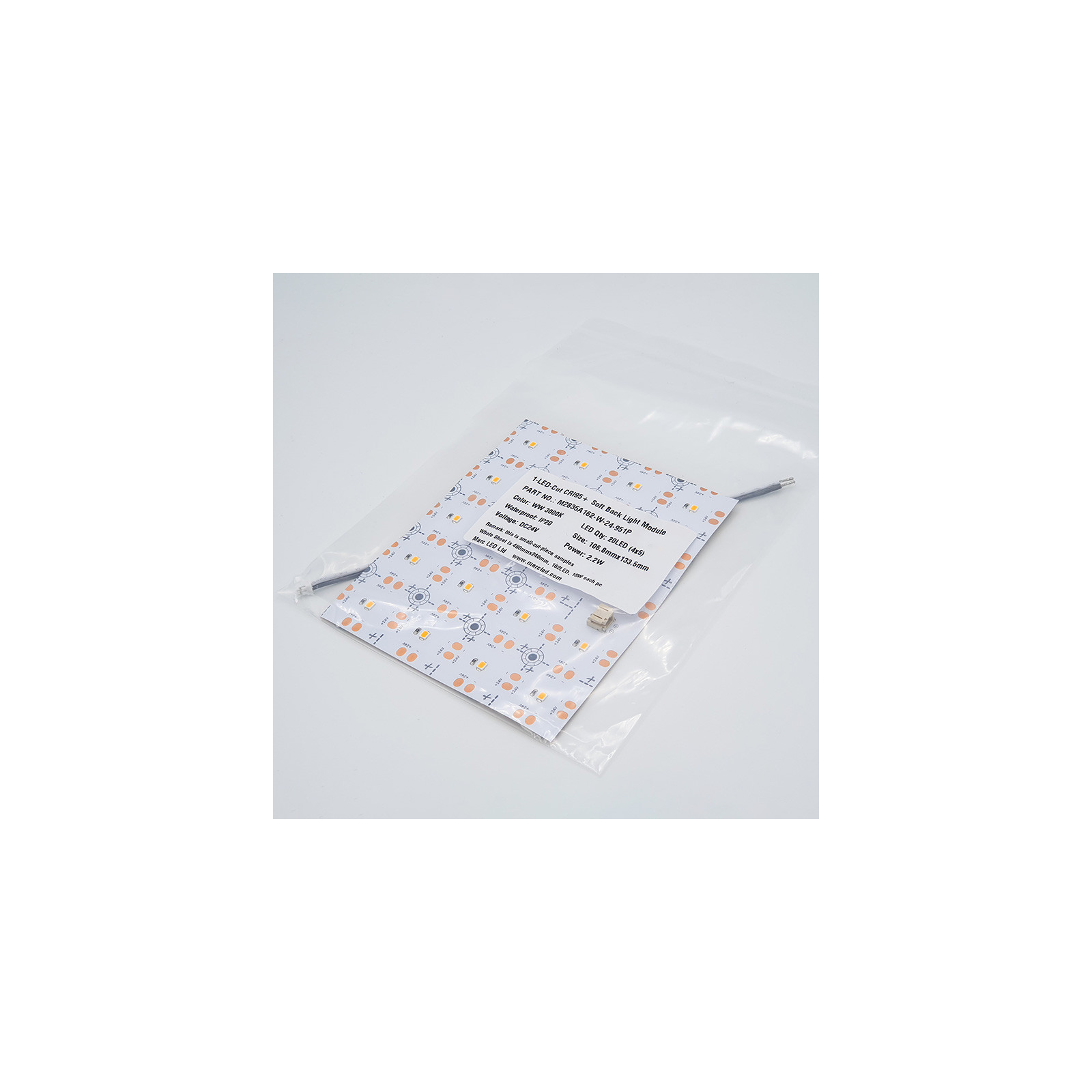 Sample of 24Vdc 36W / 18W 3000K 1-LED-Cut Flexible Back Light Module ...