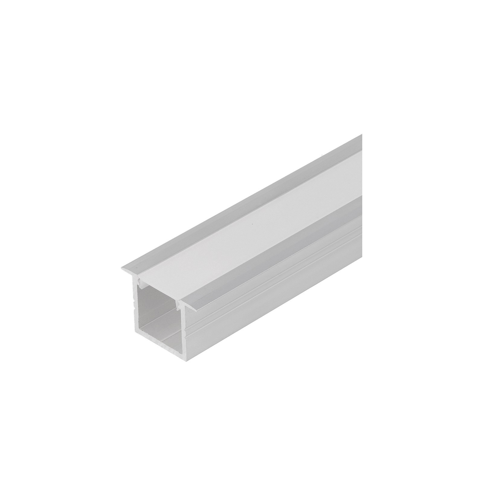 2m LED profile TH1 (anodized, silver), set with opal over - LED Profile ...