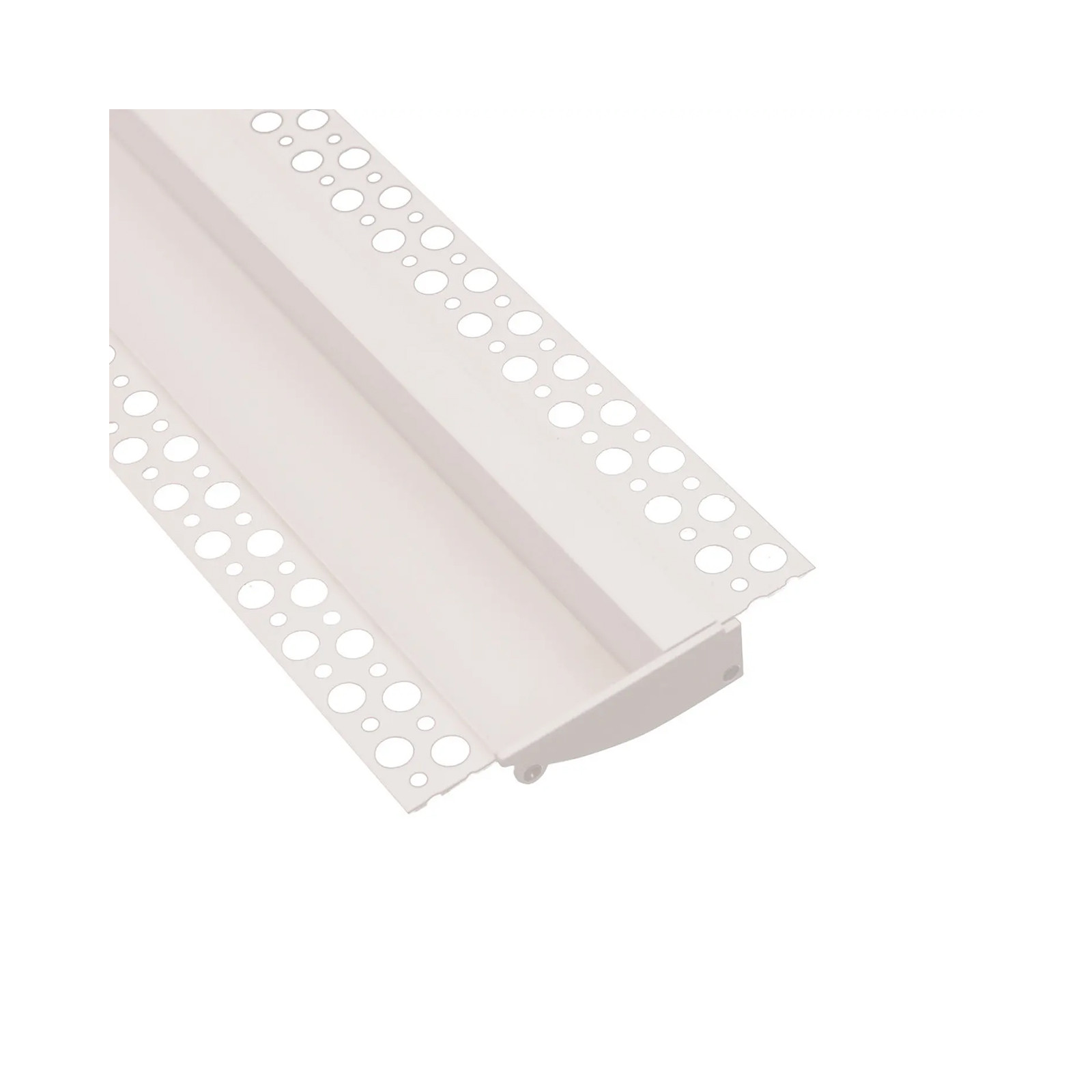 2m Plaster-in LED profile DW2 for ceiling and drywall, set with opal ...