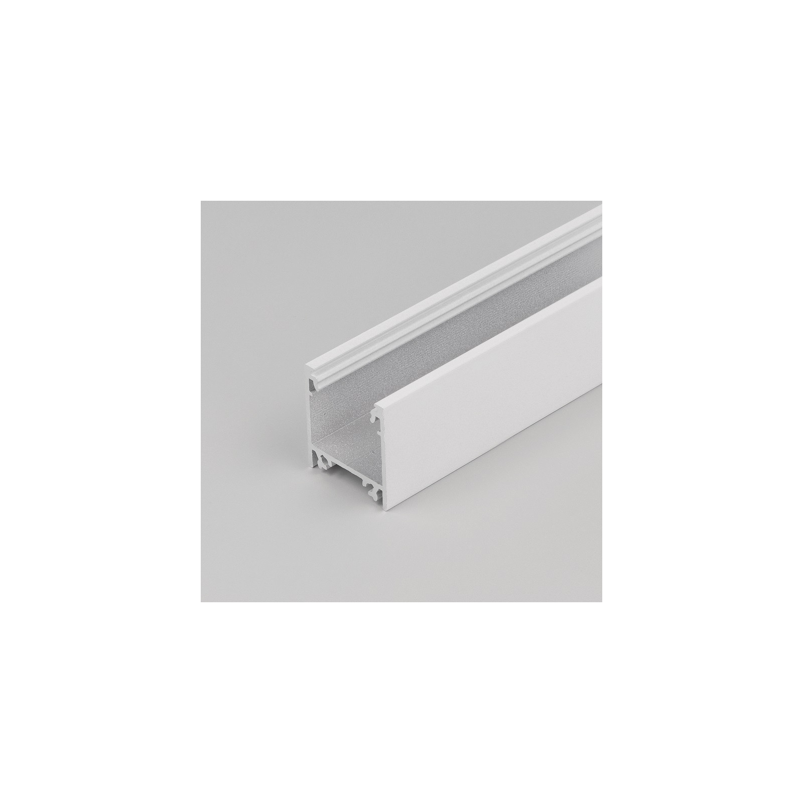 2m BTL2 Batten LED profile (painted, white), set with opal cover - TL2 ...
