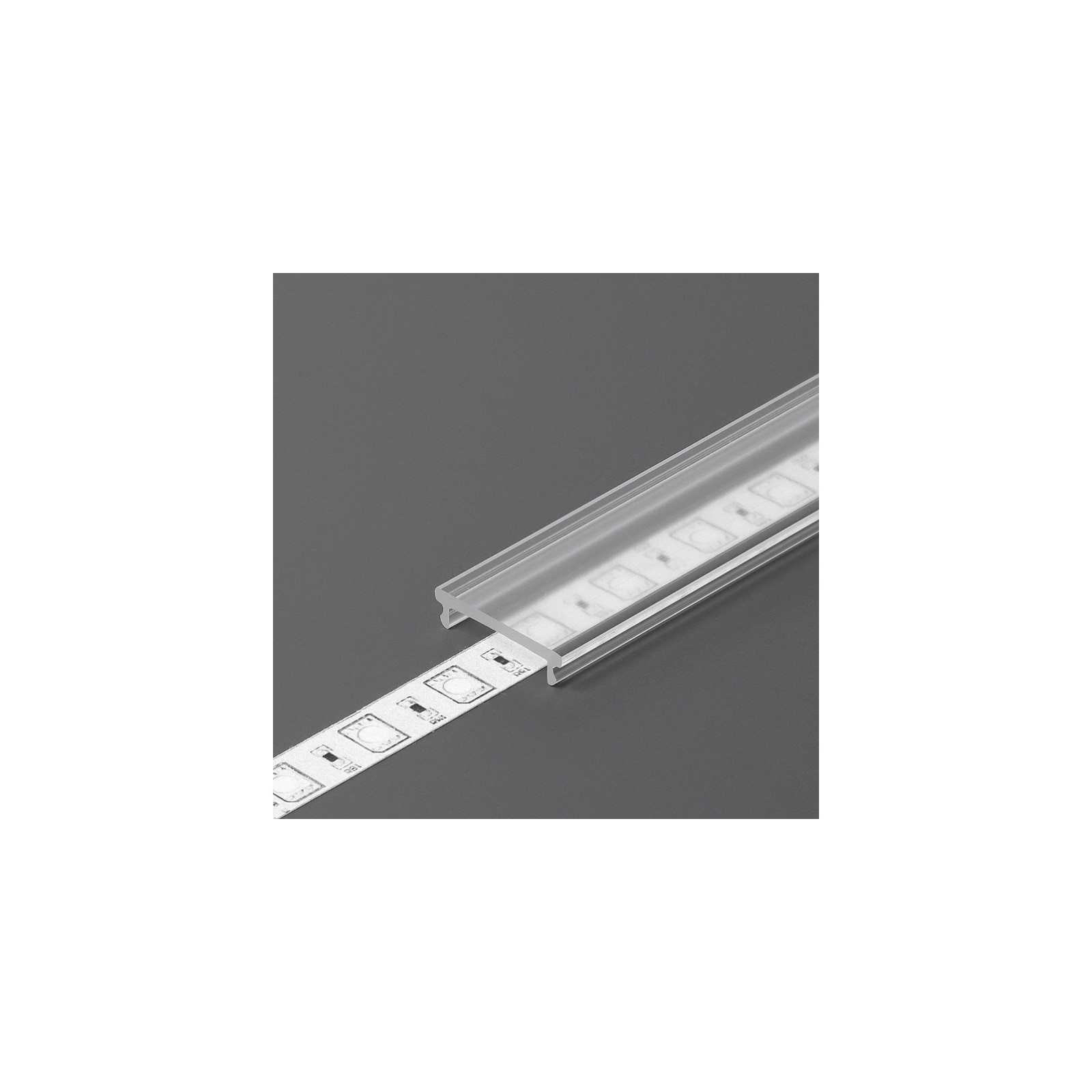 3m TL2 LED profile (anodized, silver), 23mm x 25mm, set with cover ...