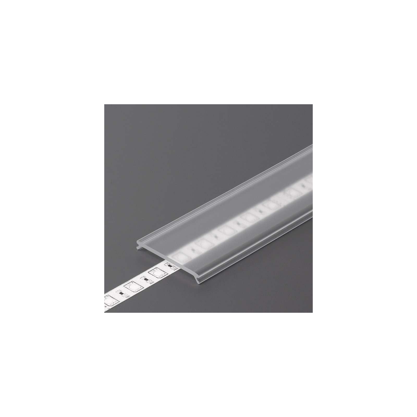 2m LED profile U2 (anodized, black) 37mm x 60mm, suspended kit - U2 LED ...