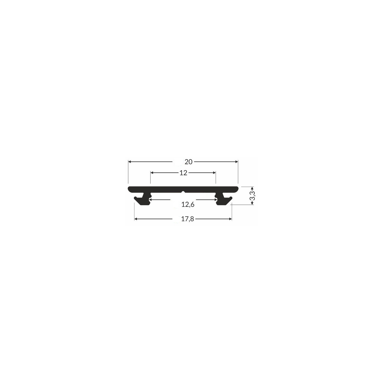LED profile ARC12 CD/U5 anod. - ARCH1 LED Profile - Marc LED Ltd