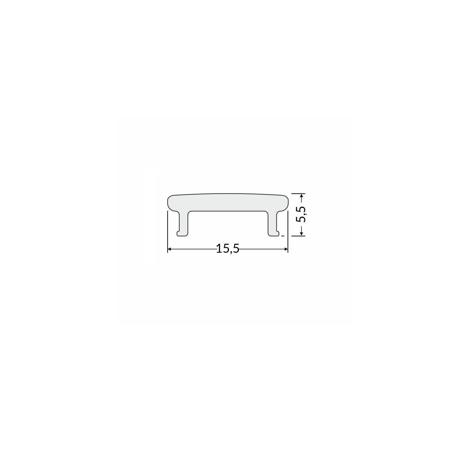 2m extra diffuser / cover TL5, T5 for floor LED profile - T5 LED ...