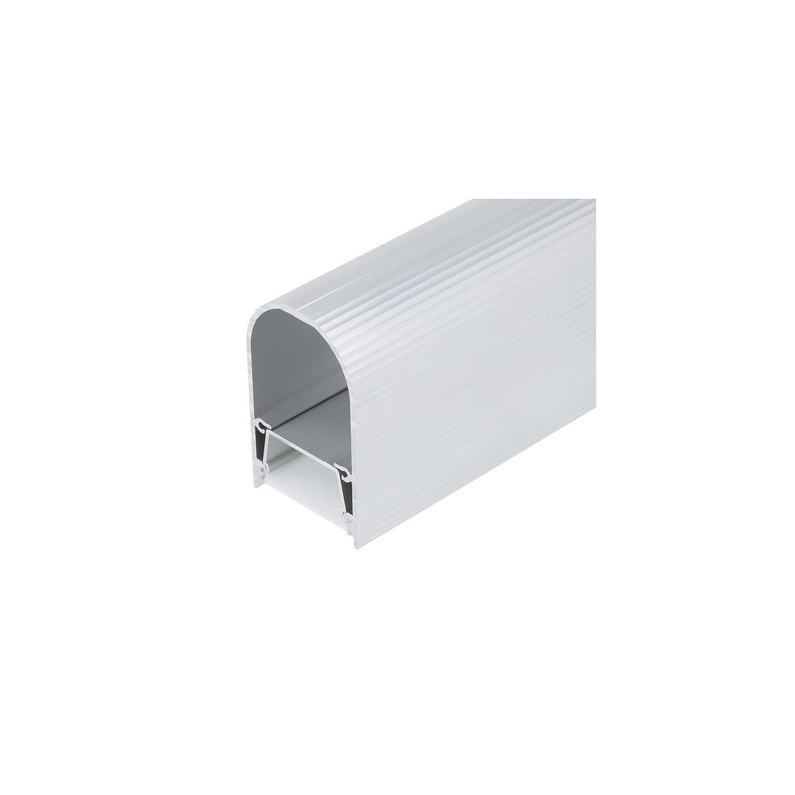 2m LED profile U2 (raw aluminium) 37mm x 60mm, suspended kit - U2 LED ...