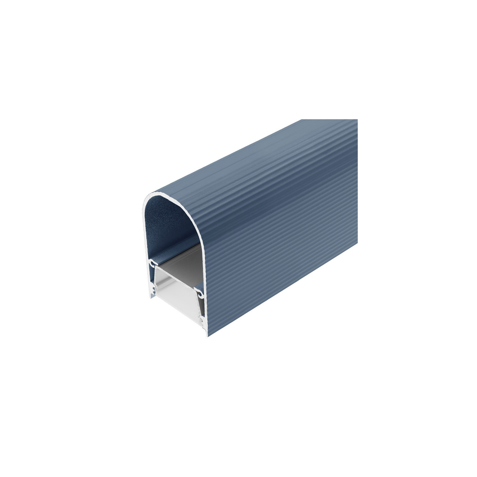 2m LED profile U2 (titanium blue, painted) 37mm x 60mm, suspended kit ...