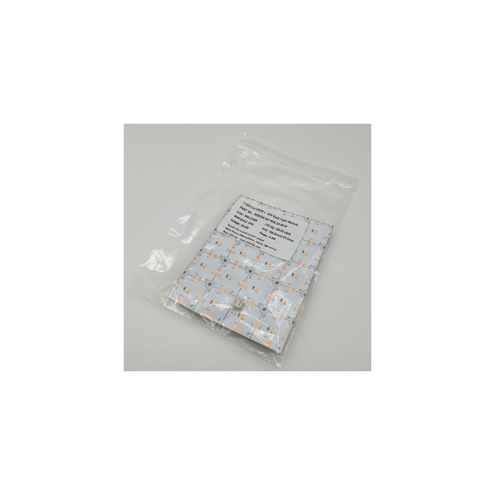Sample of 24Vdc 36W / 18W 2700K 1-LED-Cut Flexible Back Light Module ...