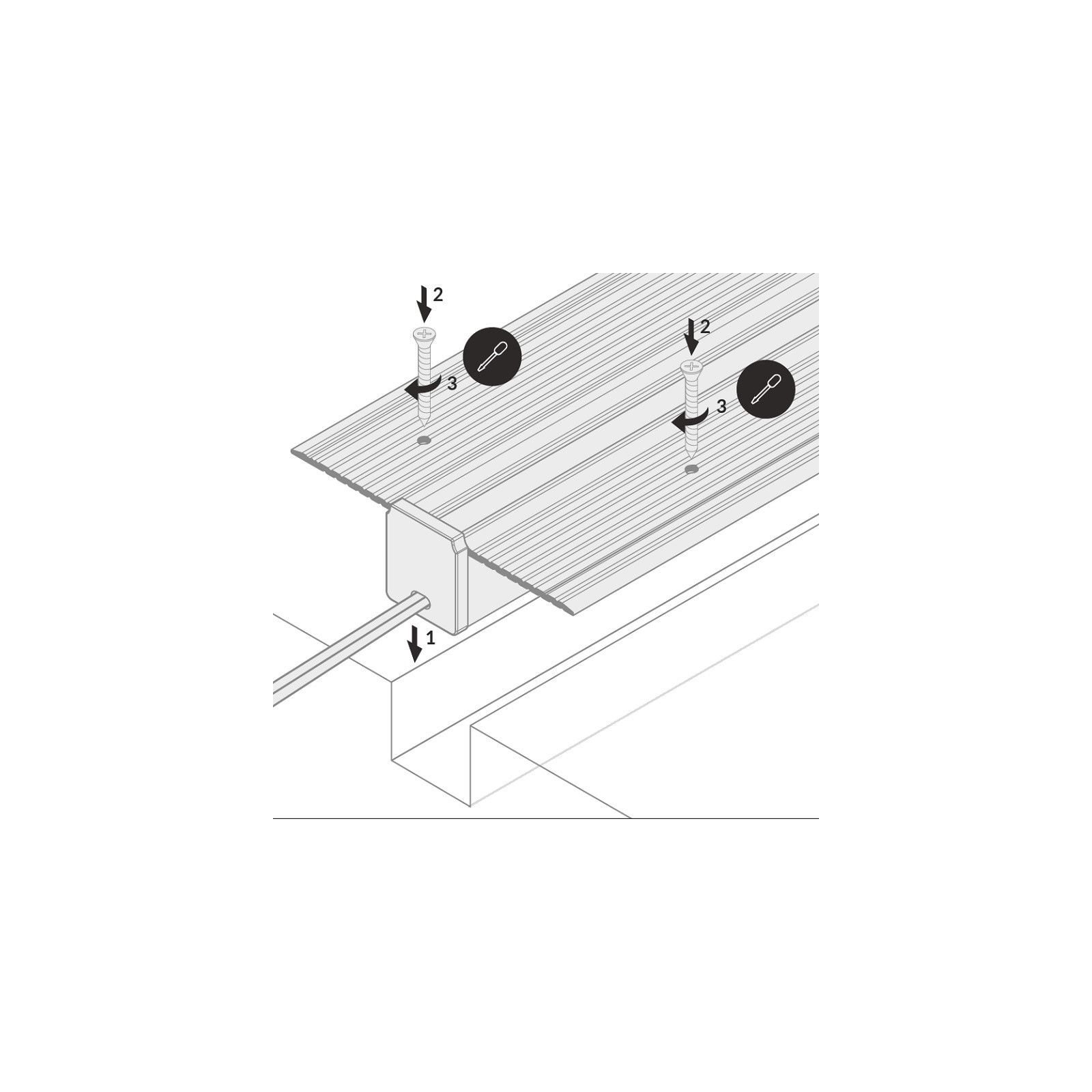 3m Plaster-in LED profile C3T for ceiling and drywall, opal cover - C3T ...