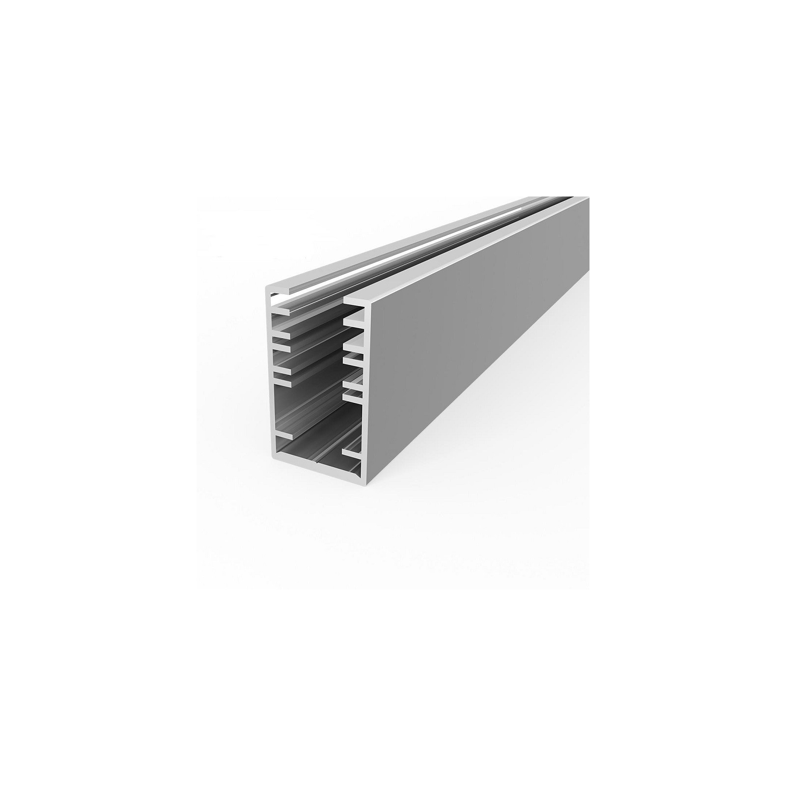2m glass 8mm LED profile G2, anodized silver - G2 Glass 8 LED Profile ...