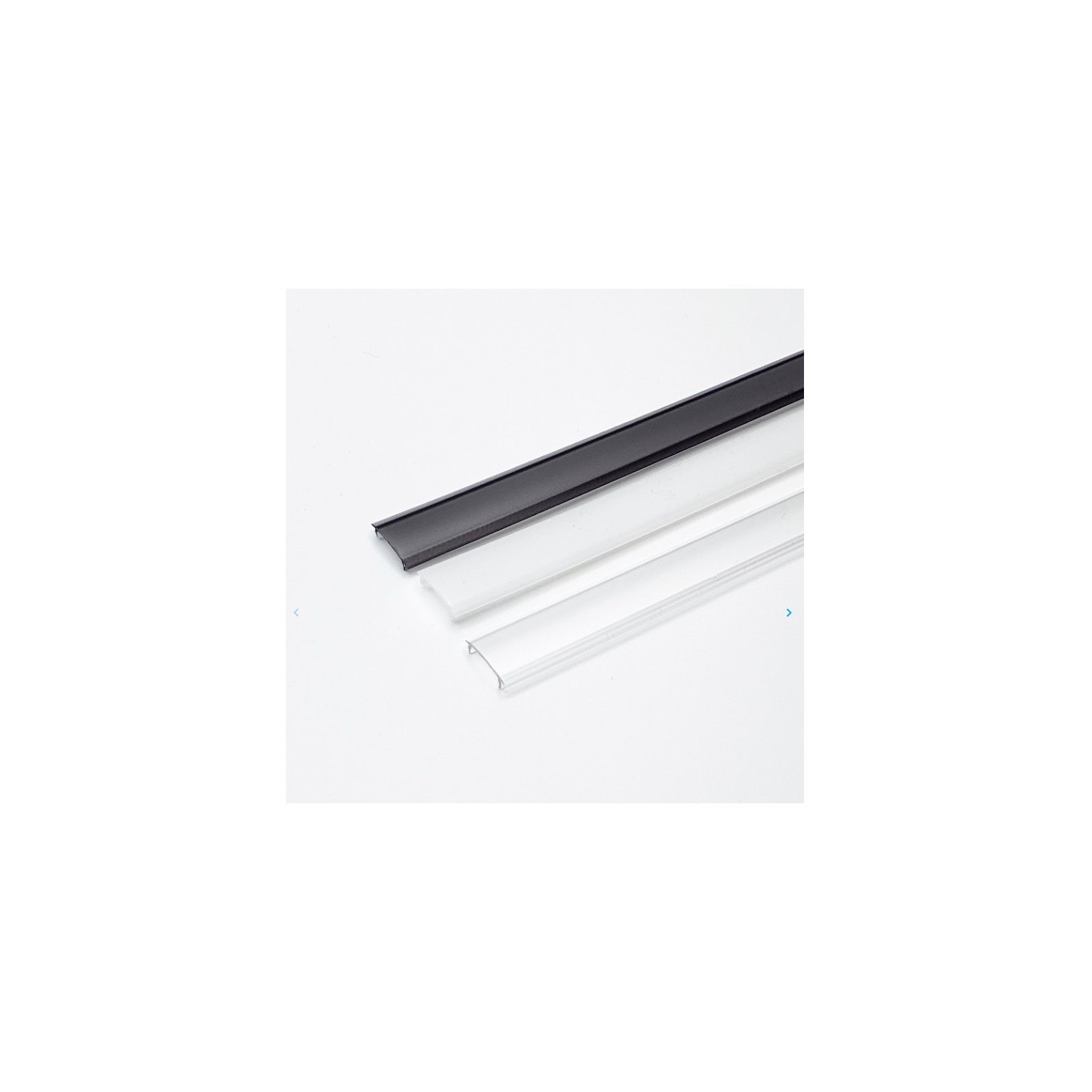 3m corner 45 LED profile P3, anodized aluminium, black, with diffuser ...
