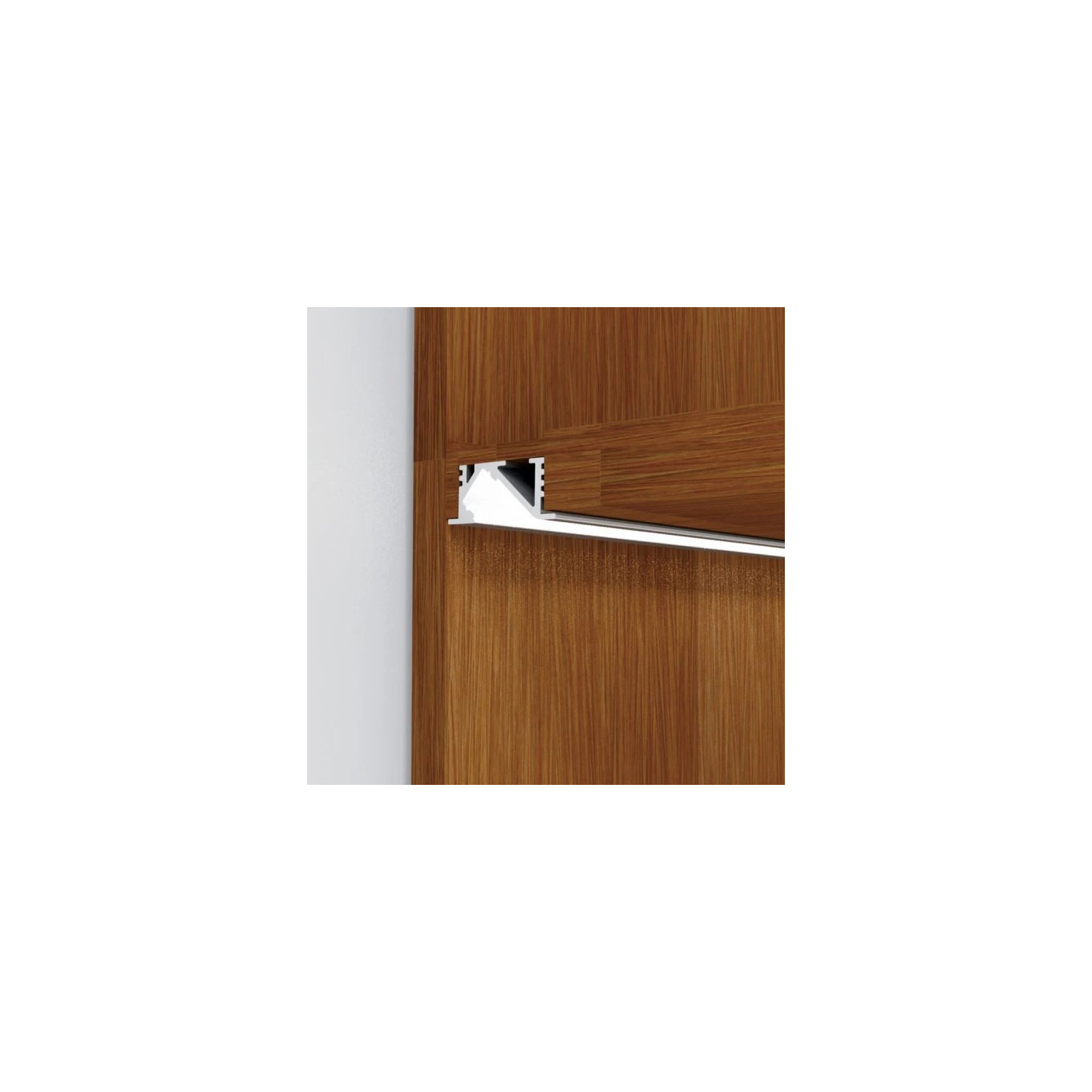 2m recessed A1 Furniture/Joinery LED Profile with internal angle mount ...