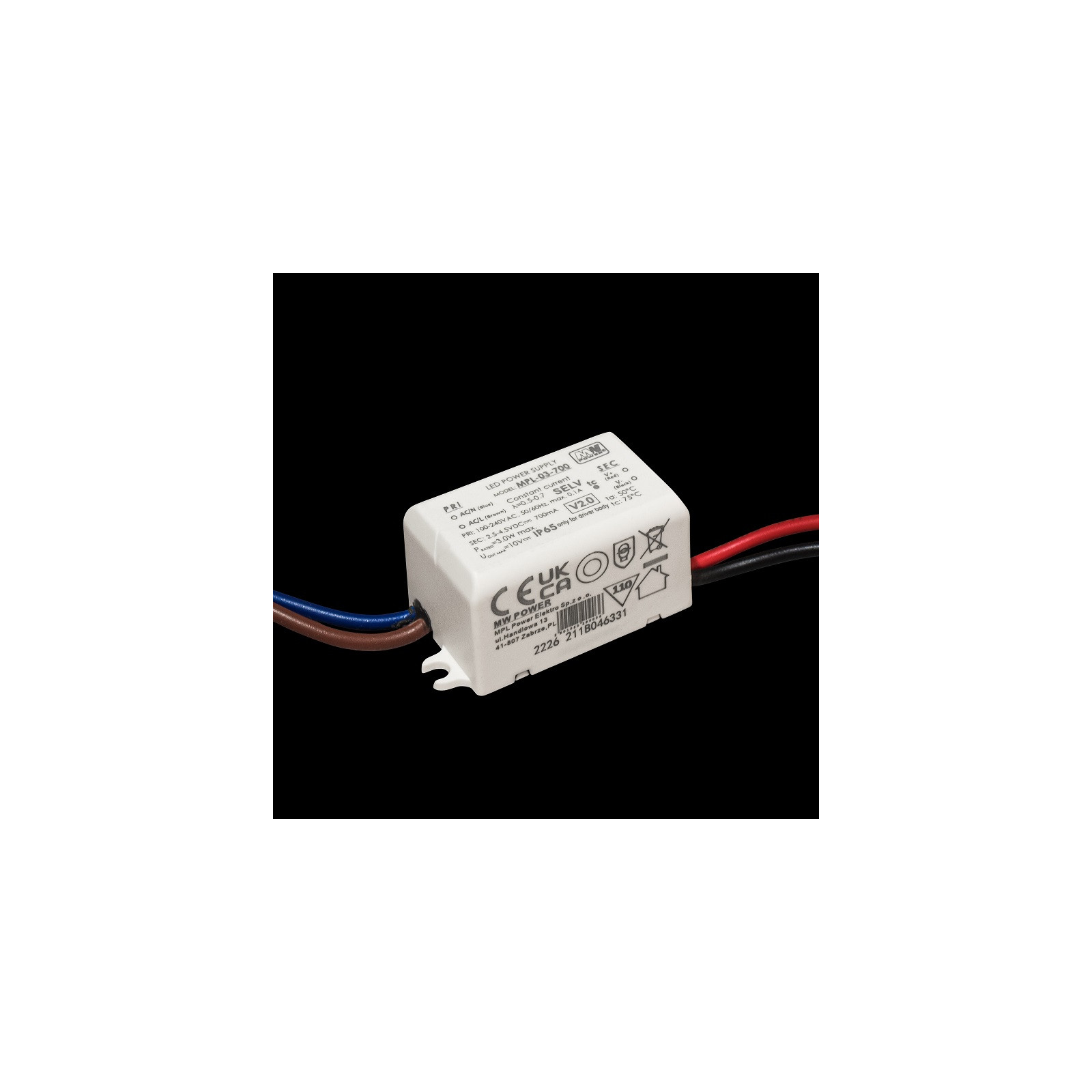 3W 700mA Constant Current LED Driver, LMPL-03-700LC - Constant Current ...