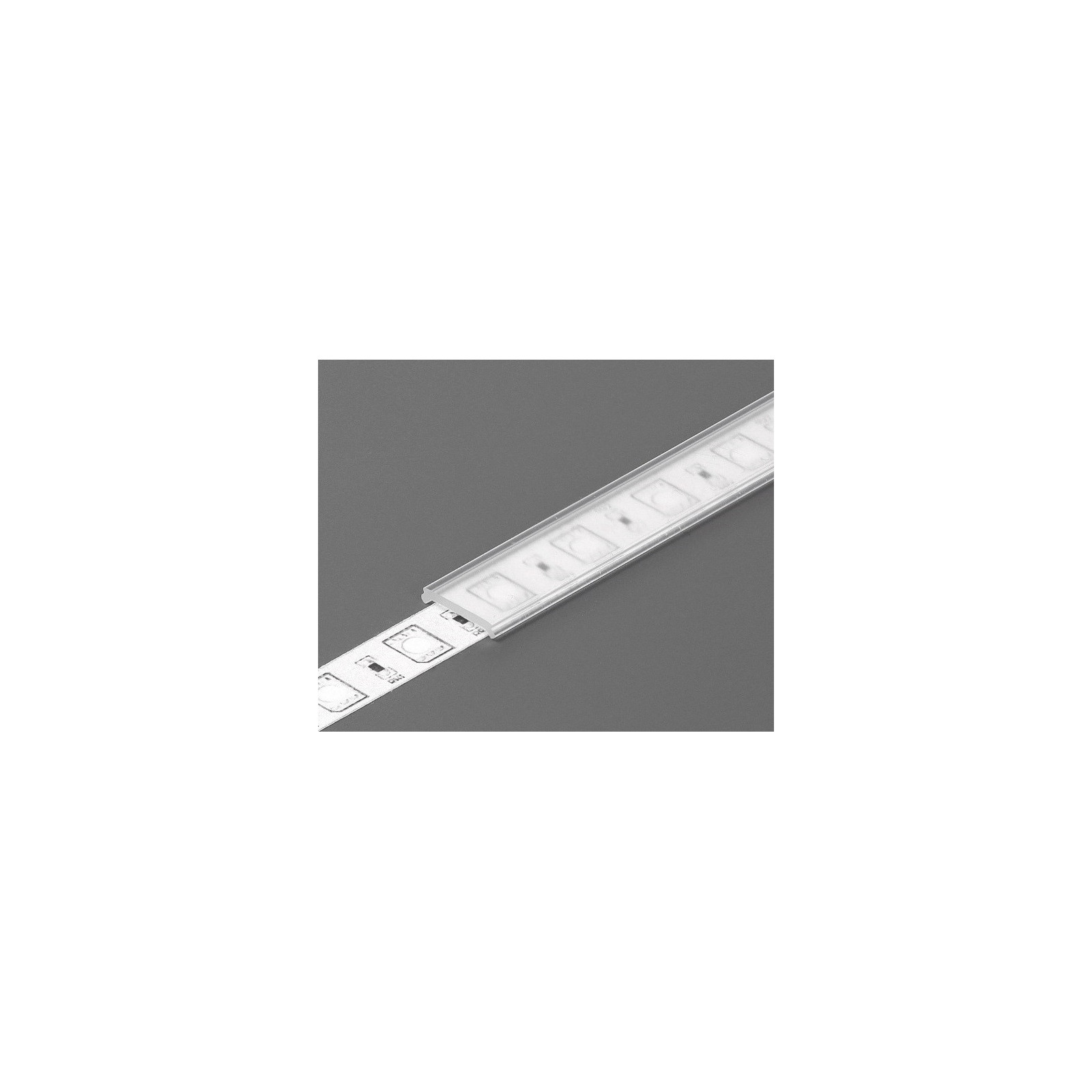 3m T2 LED profile (raw aluminium), 12mm x 12mm, set with cover - T2 LED ...