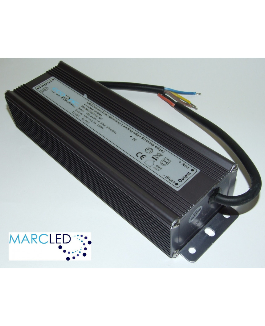 100W Mains to 12Vdc Triac dimmable LED driver, IP66 ELED-100P-12T ...