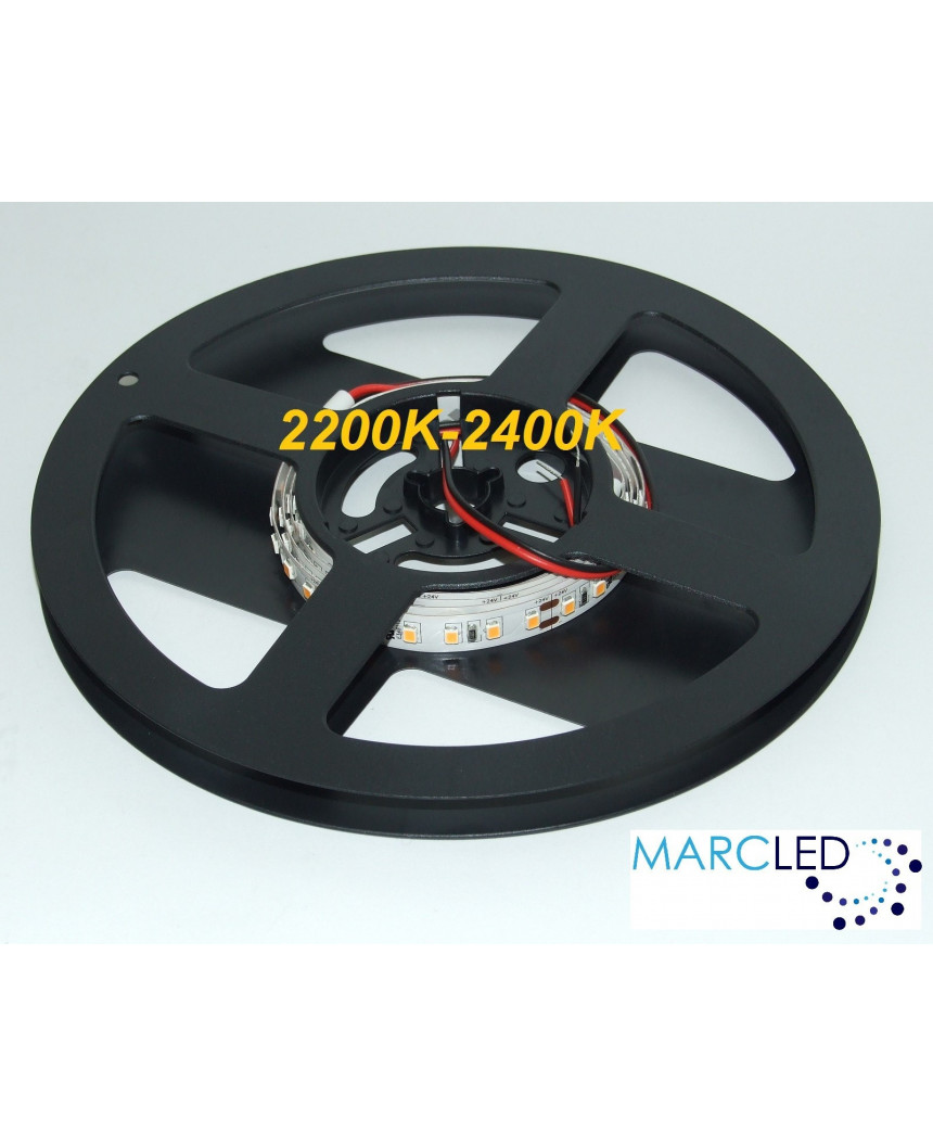 24VDC LED tape, warm white 2200K, 16W/m, 120LED/m, IP20, 1m, SMD2835 ...