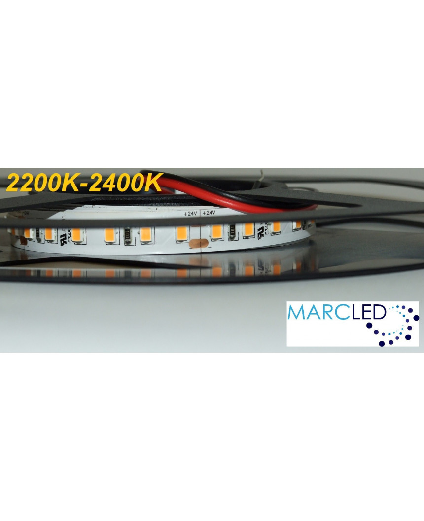 24VDC LED tape, warm white 2200K, 16W/m, 120LED/m, IP20, 1m, SMD2835 ...