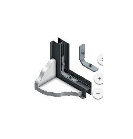 C1 connection bracket / connector 90 degree, vertical, for LED profile ...