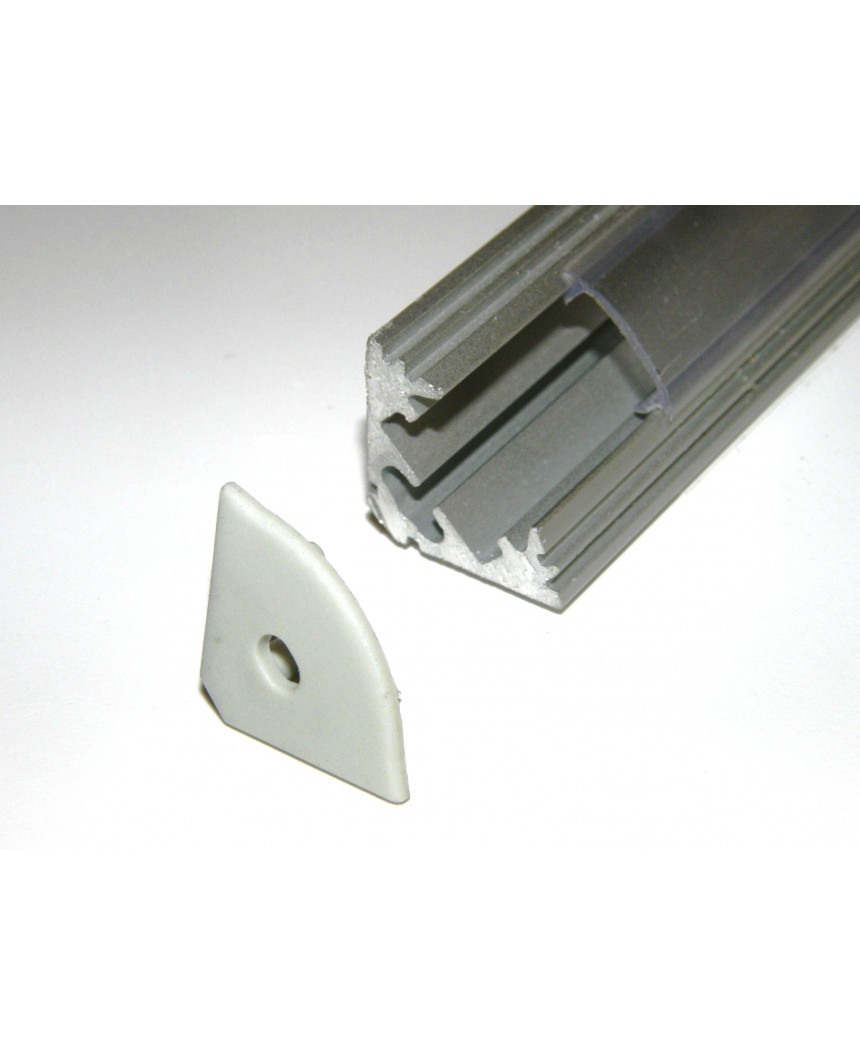 3m corner 45 LED profile P3, anodized aluminium, silver, plus diffuser ...