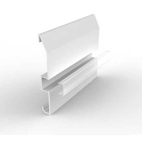 1m ESB1 paintable LED aluminium white skirting board with milky ...