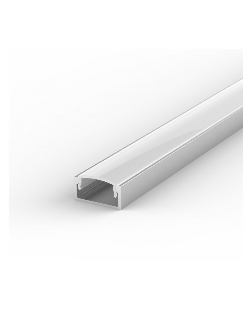 2m silver anodized E2 LED Aluminium U-profile with diffuser - E2 LED ...
