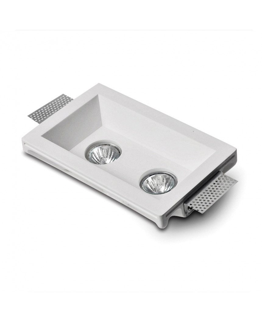 Fresco - Rectangle Gypsum Plaster-In Recessed Baffled Ceiling Downlight ...