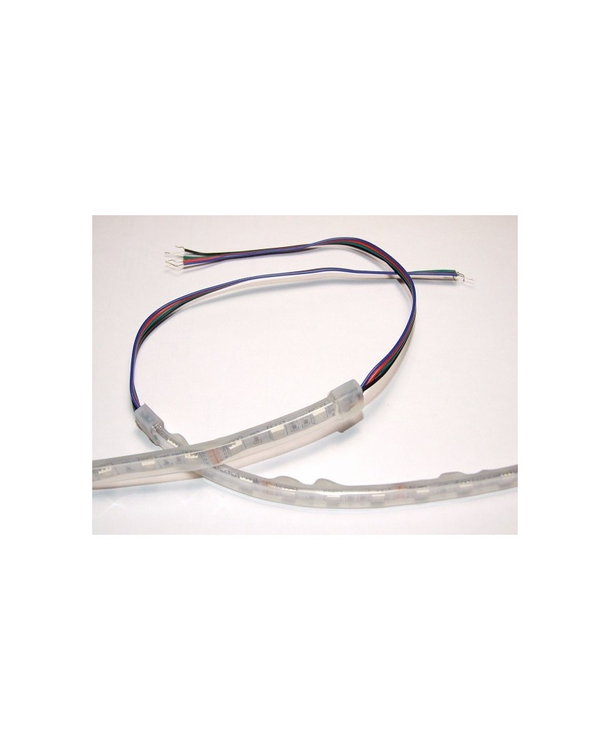 RGB LED Flexible Tape (strip) SMD5060 12VDC 60 LEDs/m, IP65, 1m - Input ...