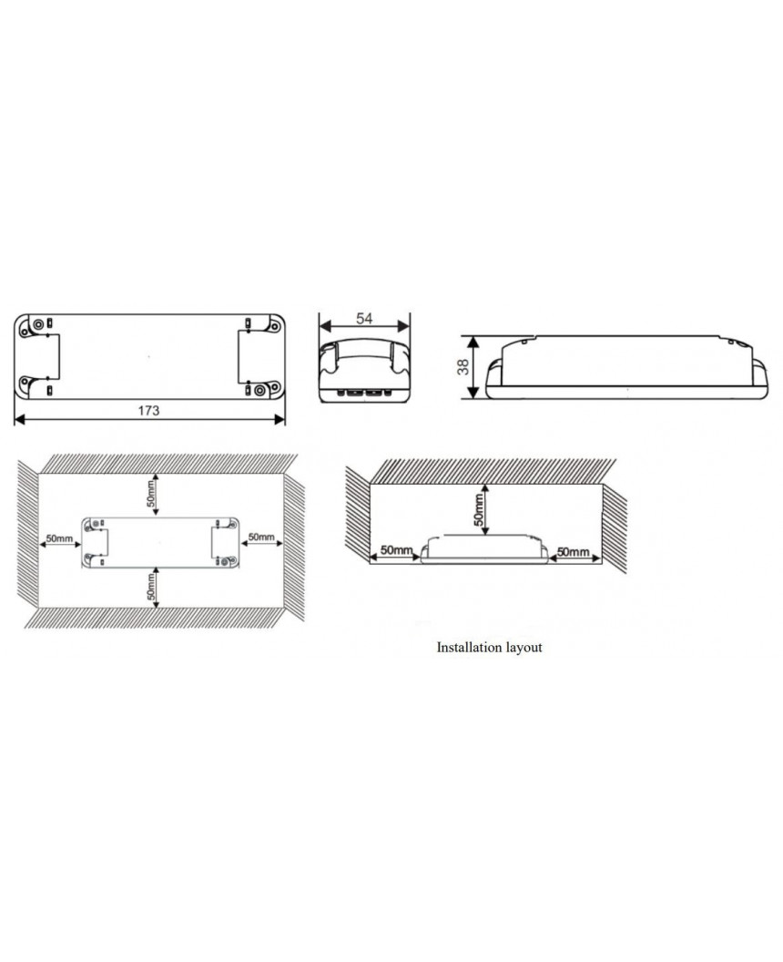 50W constant current 700mA dimmable LED driver, Govena - Constant Current LED Drivers - Marc LED Ltd