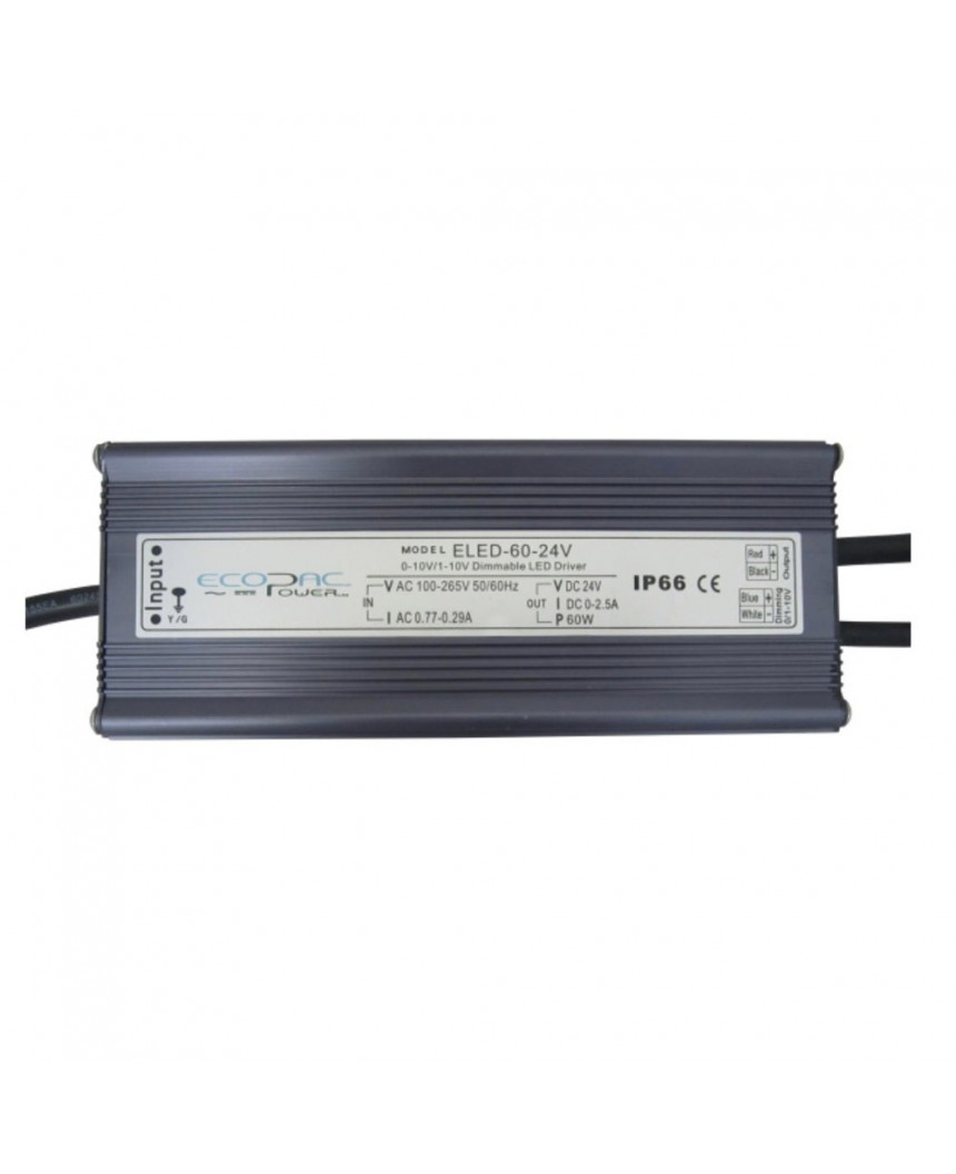 24Vdc, 60W, 0-10V dimmable LED driver ELED-60-24V - Constant Voltage ...
